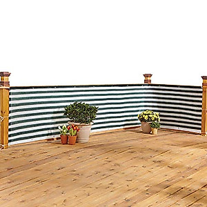 IdeaWorks New Deck & Fence Privacy Durable Waterproof Netting Screen with Grommets and Reinforced Seams (Green)