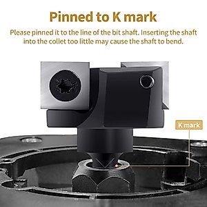 BINSTAK CNC Spoilboard Surfacing Router Bit, 1/4" Shank 1-1/4" Cutting Diameter, Carbide Insert Slab Flattening Router Bits Planing Bit