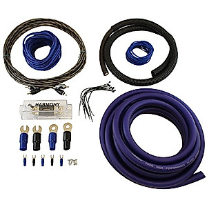 Kicker Bundle Compatible with Universal Vehicle 47QL7R12 12" Quad L7R 4800W Sub Box with HA-A1500.1 Amplifier and HA-AK0 1/0Ga Amp Install Kit