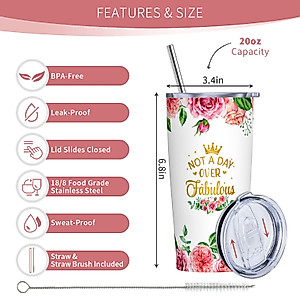 Birthday Gifts for Women, Gifts for Women Birthday Unique, Women Birthday Gift Ideas 20oz Tumbler with Lid And Straw, Birthday Presents for Women, Women's Birthday Gifts for Mom Sister Daughter Friend