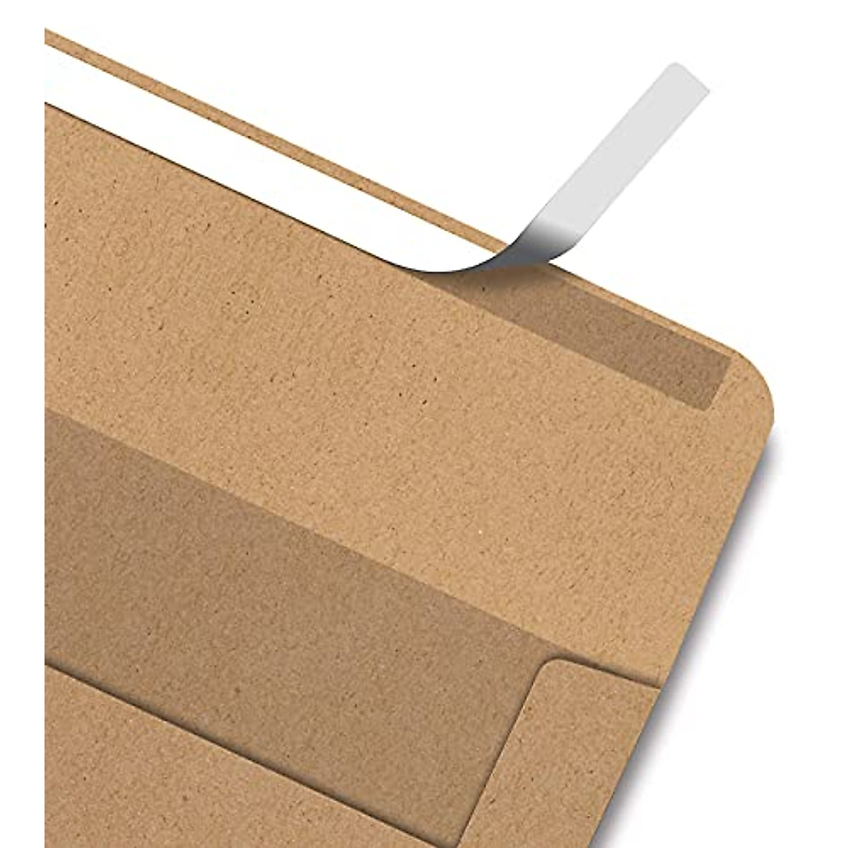 A7 Kraft Invitation Envelopes, 100-Pack, Use with 5 x 7 inch Cards, Strong Bond Paper, by Better Office Products, Straight Flap with Peel and Stick Closure, 100 Pack (5.25 x 7.25 inch)