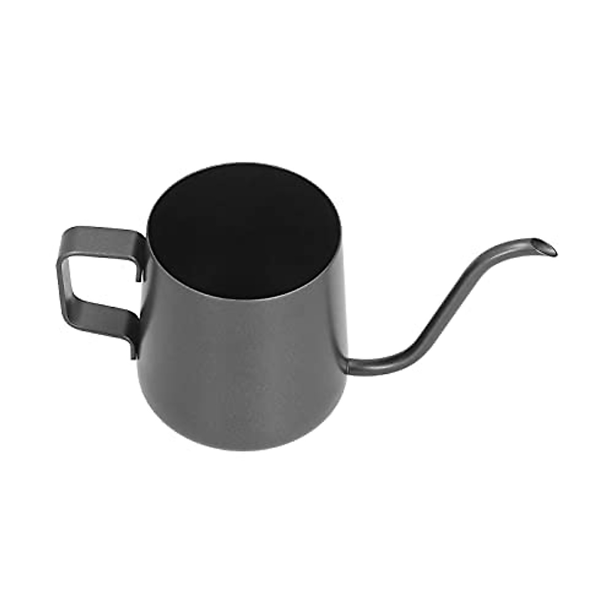 Ikunde 250ml Stainless Steel Hanging Ear Coffee Pot Gooseneck Spout Tea Kettle Pour Over Pot Black