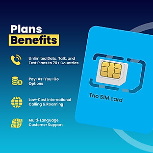 H2O Wireless 90-Day Prepaid SIM Card USA with 10GB High-Speed 4G LTE/5G Data & 5GB Mobile Hotspot, Unlimited Data, International Talk & Text, Triple-Cut US Mobile SIM Card for Cell Phones