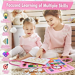 Busy Board for 1 Year Old Baby Busy Board for Toddlers 2-4 Montessori Toddler Busy Board Sensory Toys for Toddlers 1-3 Quiet Busy Book for Toddlers 1-3 Airplane Travel Montessori Toys for 2 Year Old