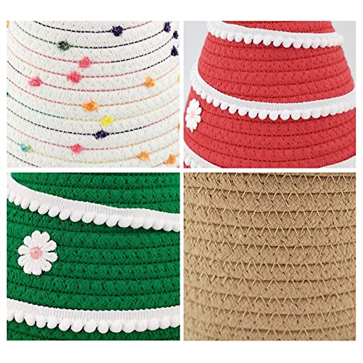 Mushroom Basket Cotton Rope Storage Basket with Lid Pack of 3 for Organizing Christmas Tree