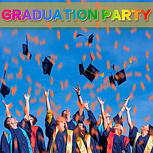 Confetti Cannons Orange 12Pack Party Popper Shooters 12 Inch Confftti Cannnons Launches 20-25ft Biodegradable Confftti Poppers forBirthday,Wedding,Graduation, New Years Eve Celebration