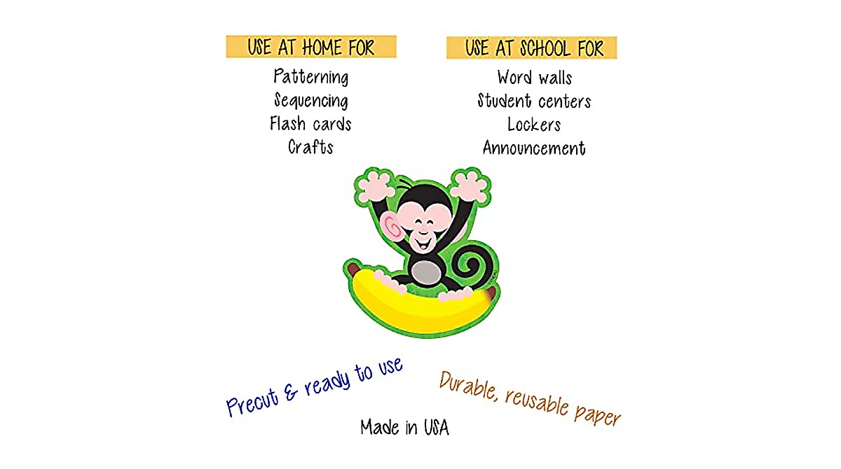 Monkey Cutouts & Name Tags: Classroom Decor & Party Supplies