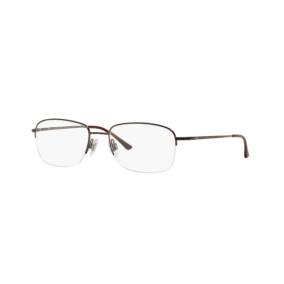 Polo Ralph Lauren Men's PH1001 Square Prescription Eyewear Frames, Shiny Brown/Demo Lens, 53 mm