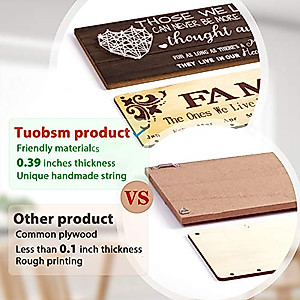 Tuobsm Memorial Picture Hanging Board, Sympathy Gifts for Loss of Loved One Remembrance and Bereavement Handmade String Art Present - 15.7X5.9 inches