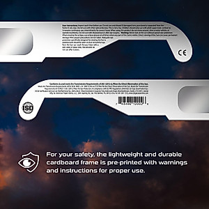 The Eclipser Glasses - American Paper Optics Eclipse Safety Glasses - Eye Protection Glasses for Solar Viewing - Solar Eclipse Glasses for School Science Fairs & Eclipse Viewing, (Original, Pack of 5)