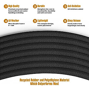 Soaker Hose 100ft for Garden Beds Solid Brass Interface Irrigation Save 70% Water Heavy Duty Rubber 1/2" Diameter Great for gardens/flower beds Accessories Contain Various Connections