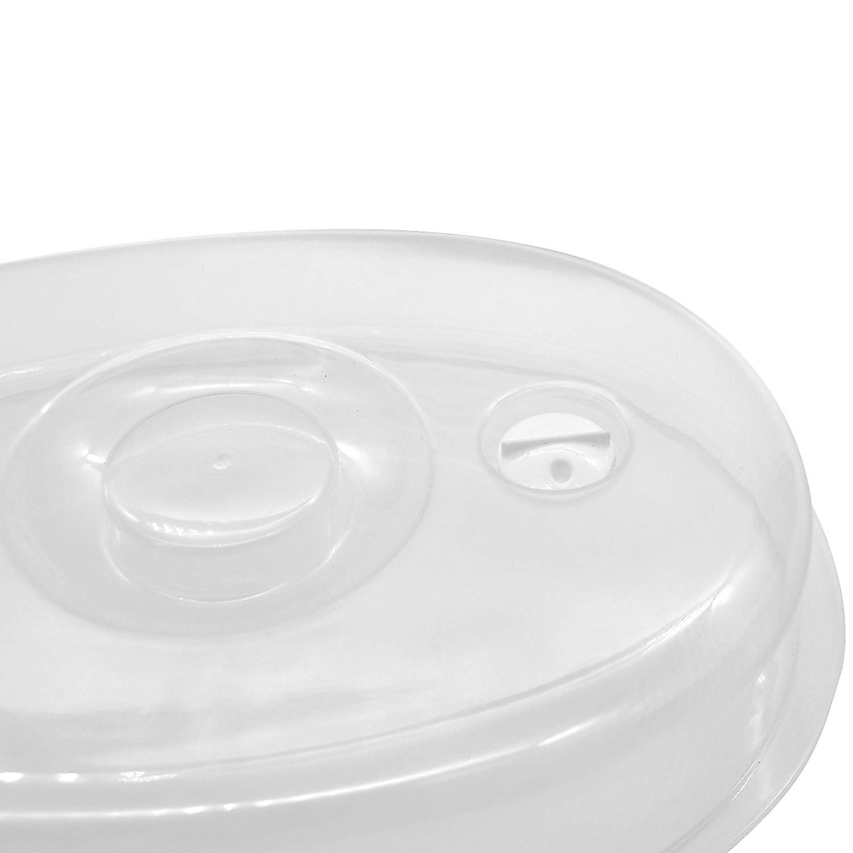 1-Tier Microwave Steamer Heating Steamer for Home Kitchen White (Oval)