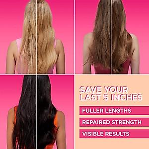 L'Oreal Paris Elvive Dream Lengths Savior Fiber Hair Mask with Collagen Peptides Concentrate to Revive and Restore, 3 Min Hair Treatment Formula, 12 Fl Oz