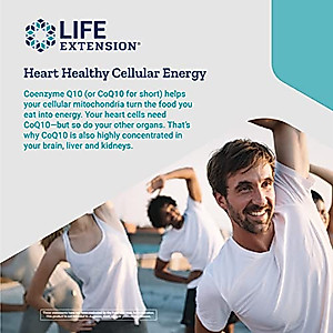 Life Extension Super-absorbable Coq10 (ubiquinone) With D-limonene – Promotes Heart Health & Cellular Energy – Gluten Free – Non-GMO – 100 mg – 60 Softgels