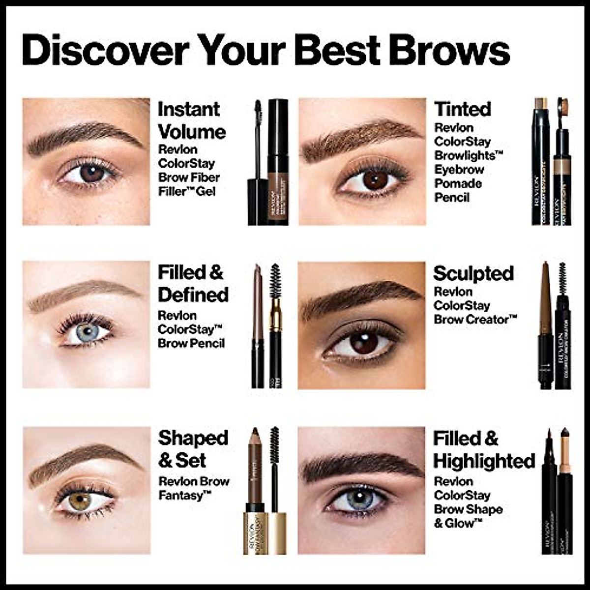 Eyebrow Pencil by Revlon, Colorstay Eye Makeup with Eyebrow Spoolie, Waterproof, Longwearing Angled Precision Tip, 205 Blonde, 0.01 Oz