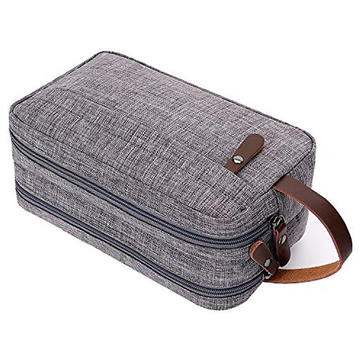 Men and women's Toiletry Bag Dopp Kit Travel Bathroom Bag Waterproof Shaving Shower Cosmetic Organizer (Grey)