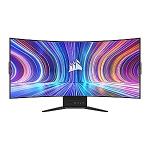 Corsair XENEON Flex 45WQHD240 Gaming Monitor - 45-Inch OLED WQHD (3440 x 1440) Bendable Display, 240Hz Refresh Rate, 0.03ms GtG Response Time, NVIDIA® G-SYNC Compatible, AMD FreeSync™ Premium - Black