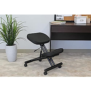 Boss Office Products Ergonomic Kneeling Stool in Black