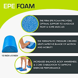 ProsourceFit Flex Foam Rollers for Muscle Massage, Physical Therapy, Core & Balance Exercises Stabilization