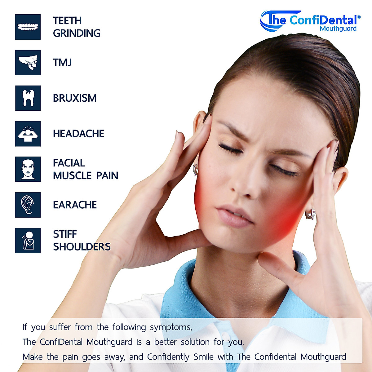 The ConfiDental - Pack of 5 Moldable Mouth Guard for Teeth Grinding Clenching Bruxism, Sport Athletic, Whitening Tray, Including 3 Regular and 2 Heavy Duty Guard (3 (lll) Regular 2 (II) Heavy Duty)