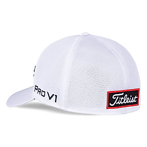 Titleist mens Titleist Men s Tour Sports Mesh Hat, White/Navy, Small-Medium US
