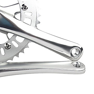 SENQI 46T Single Speed Fixed Gear Crankset Cranks (Silver)