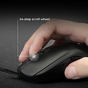 BenQ Zowie FK1-C Symmetrical Gaming Mouse | Professional Esports Performance | Driverless | Paracord Cable | Revisioned C-Features | Matte Black | Large Size