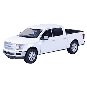 Motor Max 2019 Ford F-150 Lariat Crew Cab Pickup Truck, White 79363WH - 1/27 Scale Diecast Model Toy Car