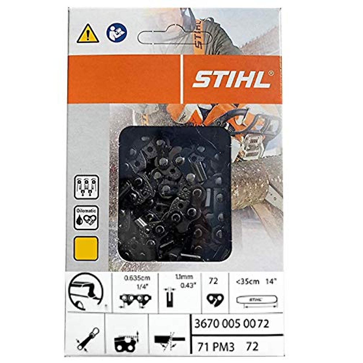 Stihl 14" Chainsaw Chain Loop (71 PM3 72 Drive Links) 3670 005 0072