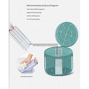 Bra Washing Bag Mesh Laundry Protector with Zipper for Lingerie-Built in Washboard Bra Washer,Socks,Panty,Undershirt Laundry Bag (4th generation)