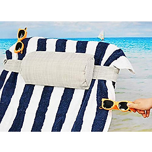 Themed Beach Towel Clips, Pool Towel Accessory, Portable Heavy-Duty Plastic Clamps, (Set of 2), Orange Sunglasses