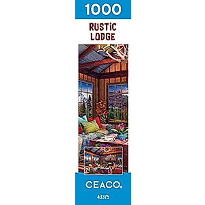 Ceaco - Rustic Lodge - Cozy Fire - 1000 Piece Jigsaw Puzzle, 27 x 20
