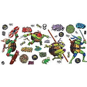 RoomMates Teenage Mutant Ninja Turtles Mutant Mayhem Characters Peel and Stick Wall Decals
