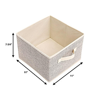 NEPA Market Fabric Storage Cube Bins - Non-Woven Foldable Fabric Bins, Closet Organizers for Shelves, Perfect for Clothes, Toys and More (Gray, Small)