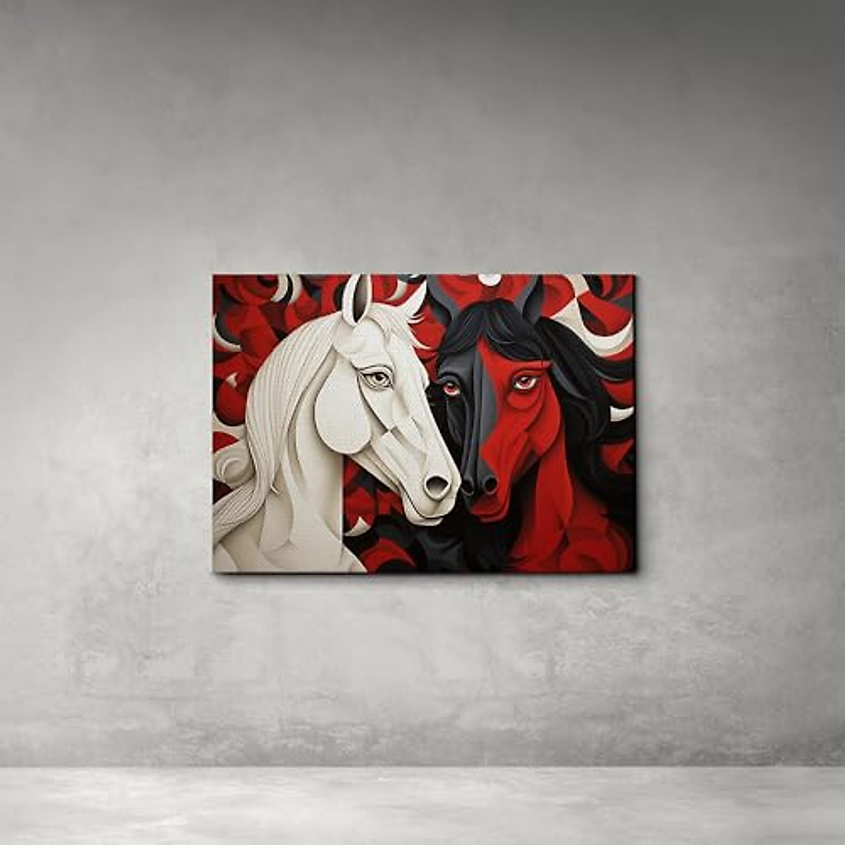 Majestic Black Stallion Galloping In The Clouds, Black Horse On Salt Flats, Canvas Print, Black Horse Print, Black Horse Wall Art