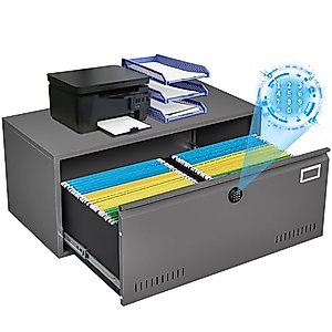 KAER Metal Lateral File Cabinets with Lock,Drawer Large Metal Filing Cabinet,Lateral File Cabinet, for A4 Legal/Letter Size,Home Office Furniture,Metal Steel
