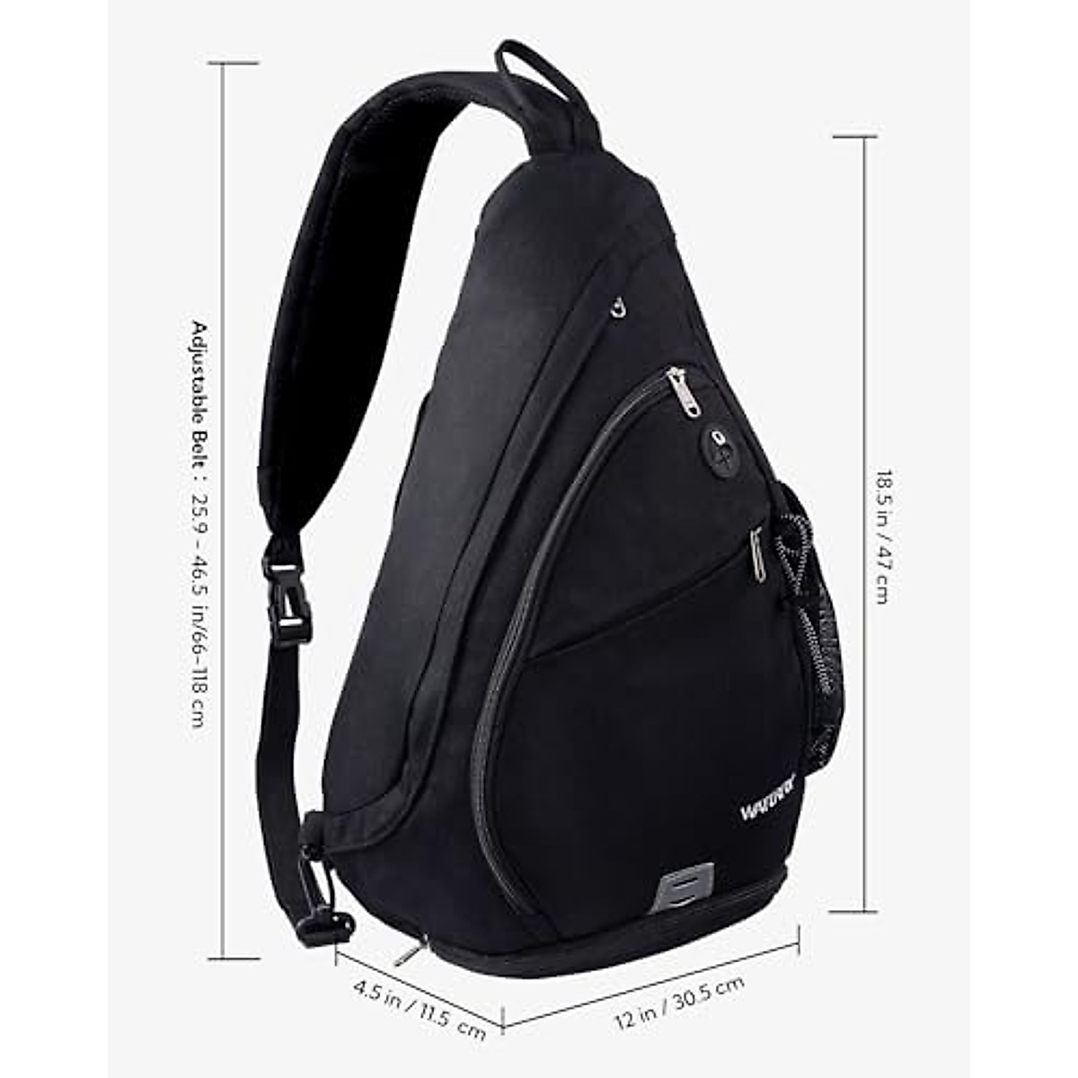 WATERFLY Sling Bag Crossbody Backpack: Over Shoulder Daypack Casual Cross Chest Side Pack