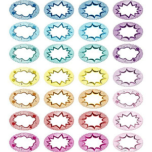 Student Name Superhero Burst Magnets - 32 Magnets