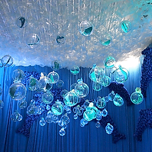 Clear Fillable Ornaments Ball, 25 PCS Transparent Plasti Craft Ornament Balls 5 Different Sizes for DIY Bath Bomb Mold Set and Party Decor