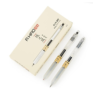 czxwyst X97 Retractable Gel Ink Pens 0.5mm Fine Point (Black Color 12-Pack)