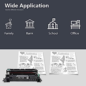 LISK 1 Pack Compatible DR720 DR-720 Black Drum Unit Replacement for Brother 5440D 5470DW/DWT 8110DN 8155DN 8710DW 8150DN 8810DW 8950DW/DWT Printer, Sold by LITQUA, LQ DR-720 1PK