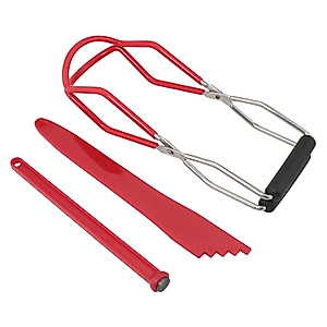 BAIRONG 3pcs Canning Kit - Canning Jar Lifter Tongs, Canning Bubble Popper Bubble Remover and Canning Lid Lifter Magnetic Lid Lifter for Canning Tools