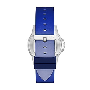 A|X ARMANI EXCHANGE Men's Stainless Steel Quartz Watch with Silicone Strap, Multicolor, 22 (Model: AX1859)