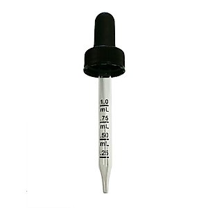Measured Marked Dropper Top for 60ml 2oz Ounce Boston Round Bottles10 Pack