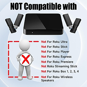 2 Pack Universal Replacement TV Remote Control ONLY for Roku TV, for TCL/Hisense/Sharp/Philips/Onn/Element/Insignia Roku TV. (NOT for Roku Stick or Box)