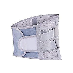 LSRRYD Lumbar Support Belt Back Brace Support for Lower Back Pain Lower Back Pain Work Injury Recovery (Color : Gray, Size : Medium)