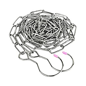 Cabilock 3pcs Portable Clothes Drying Rack Wall Mount Clothes Drying Rack Metal Clothes Rack Display Hanging Chain Metal Clothesline Hook Clothes Hangers Chain Stainless Steel Clothesline