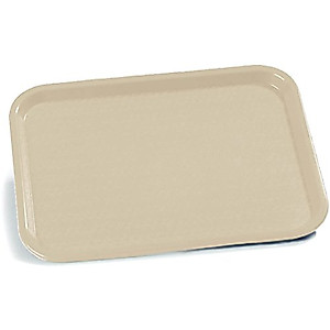 Carlisle FoodService Products Cafe Plastic Fast Food Tray, 14" x 18", Beige