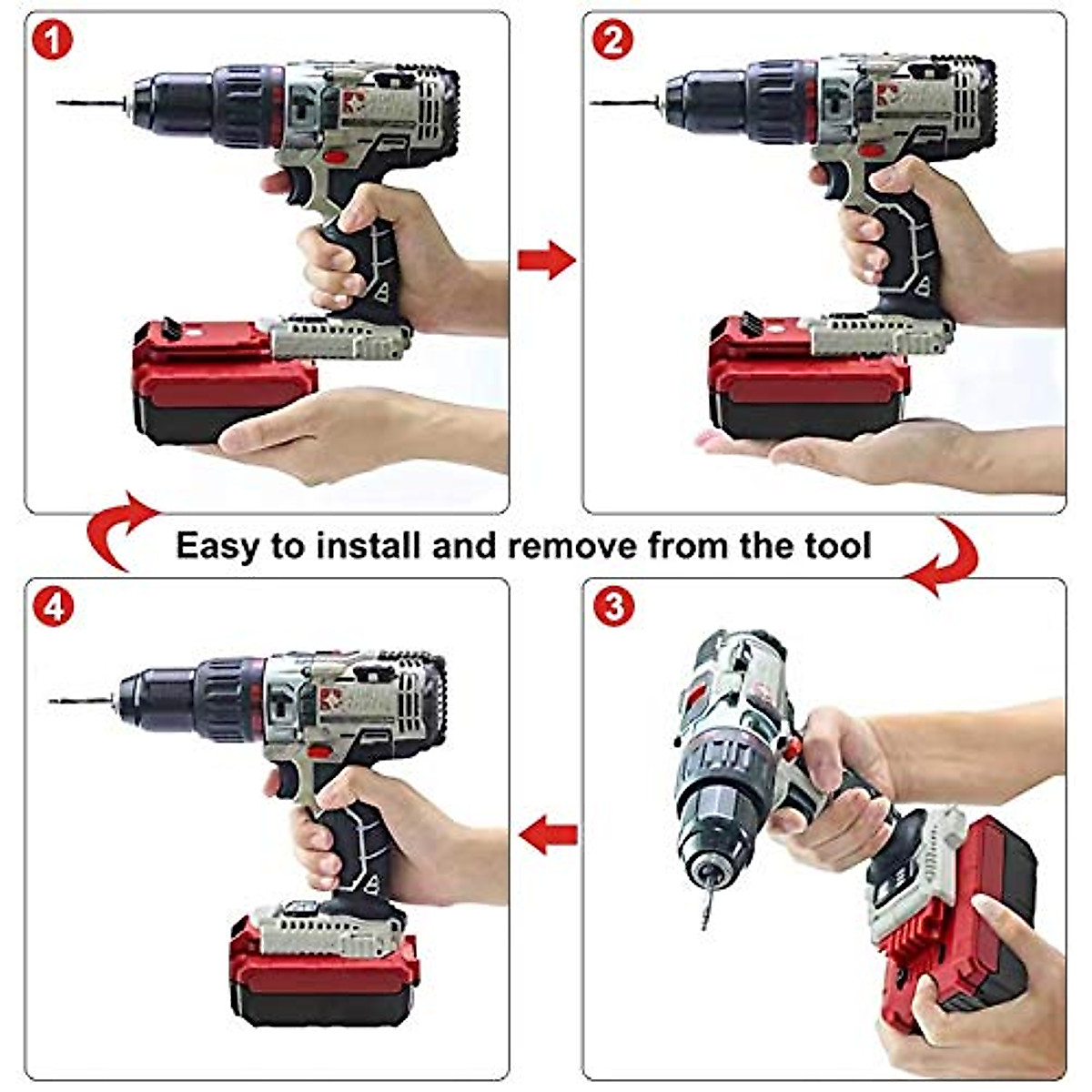20V MAX 5.0Ah Lithium Replacement Battery Compatible with Porter Cable 20V Battery PCC680L PCC682L PCC685L Cordless Tools