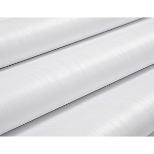 Moyishi Self Adhesive White Wood Grain Furniture Stickers PVC Wallpaper cabinets Gloss Film Vinyl Counter Top Decal 15.7''x79''